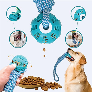 TUFEZIAN Interactive Dog Toys Rope Tug of War Dog Toy for Small Medium Large Dogs,Dog Stakes for Outside,Indoor Tug War Rope Dog Toy,Dog Bungee Tug Toy with 3 Chew Rope