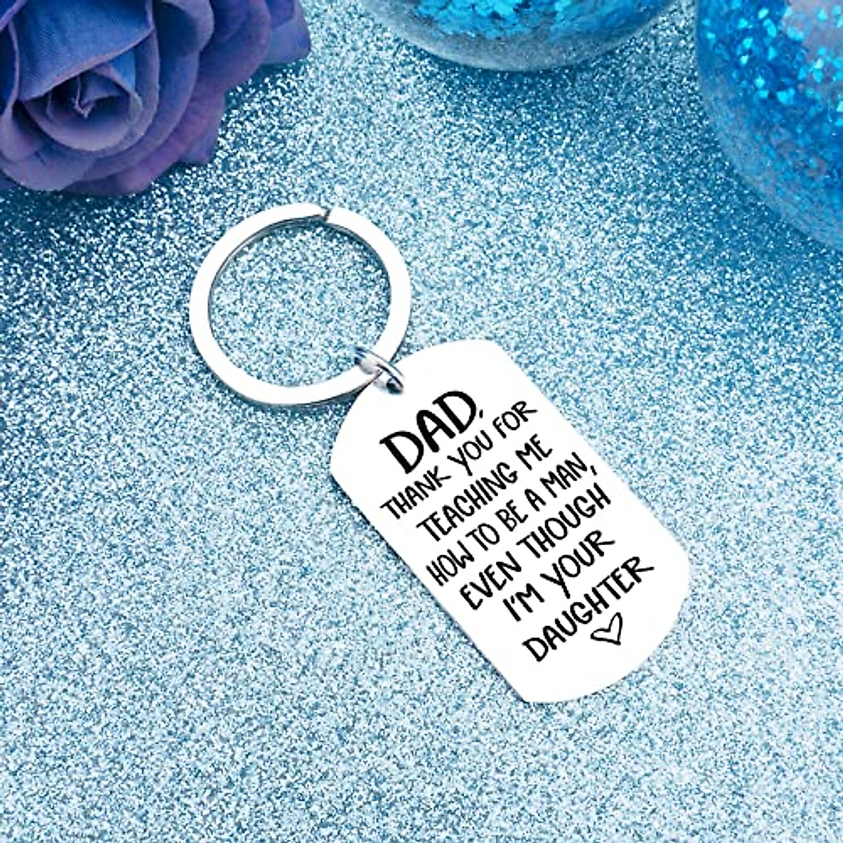 Father's Day Gifts for Men Dad Valentines Day gifts for Him Men Step Dad Daddy Dad Keychain Gifts from Daughter for Him Birthday Father's Day Dad Meaningful Christmas Gifts for Him Dad New Driver Gift
