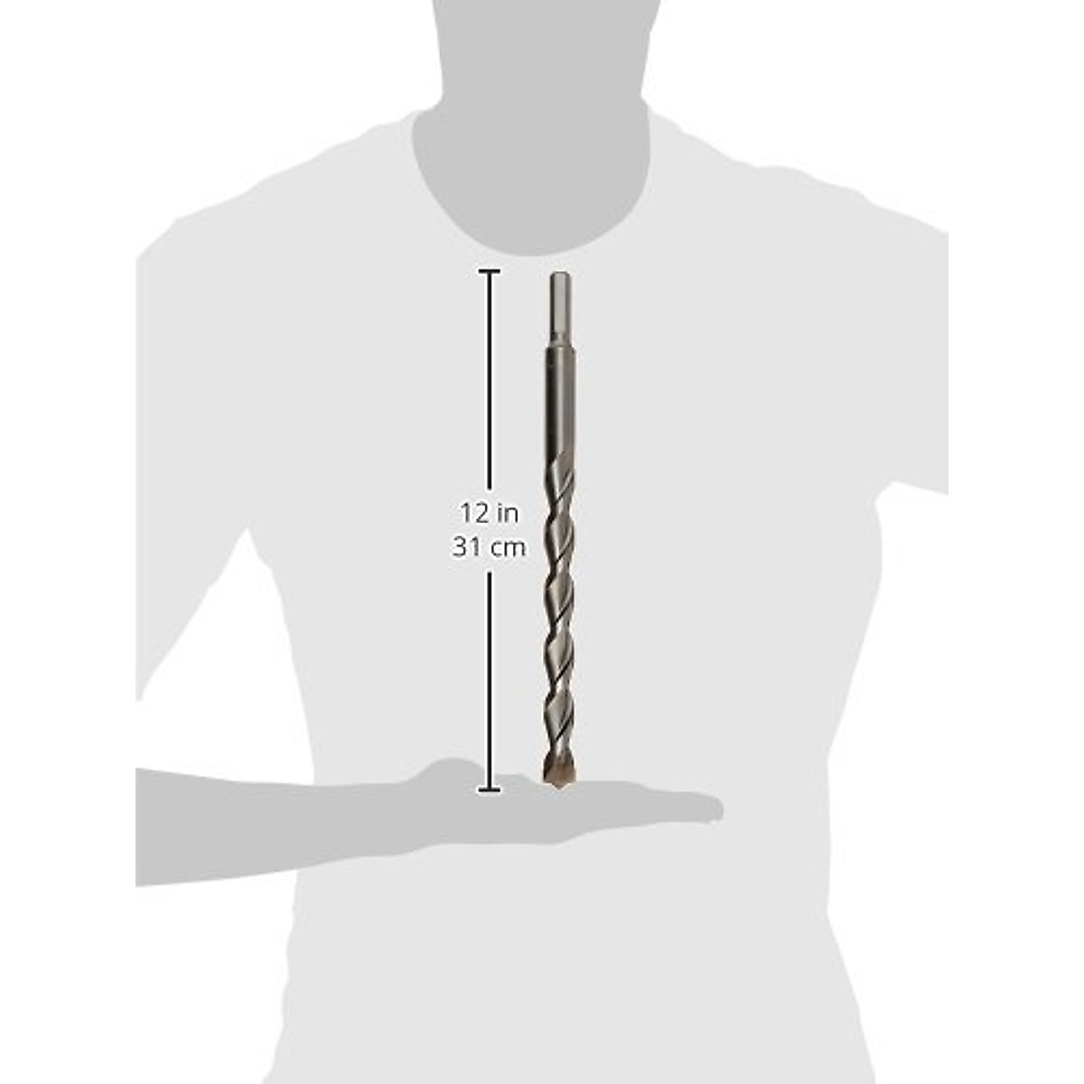 DEWALT DW5245 3/4-Inch x 12-Inch Carbide Hammer Drill Bit,Silver