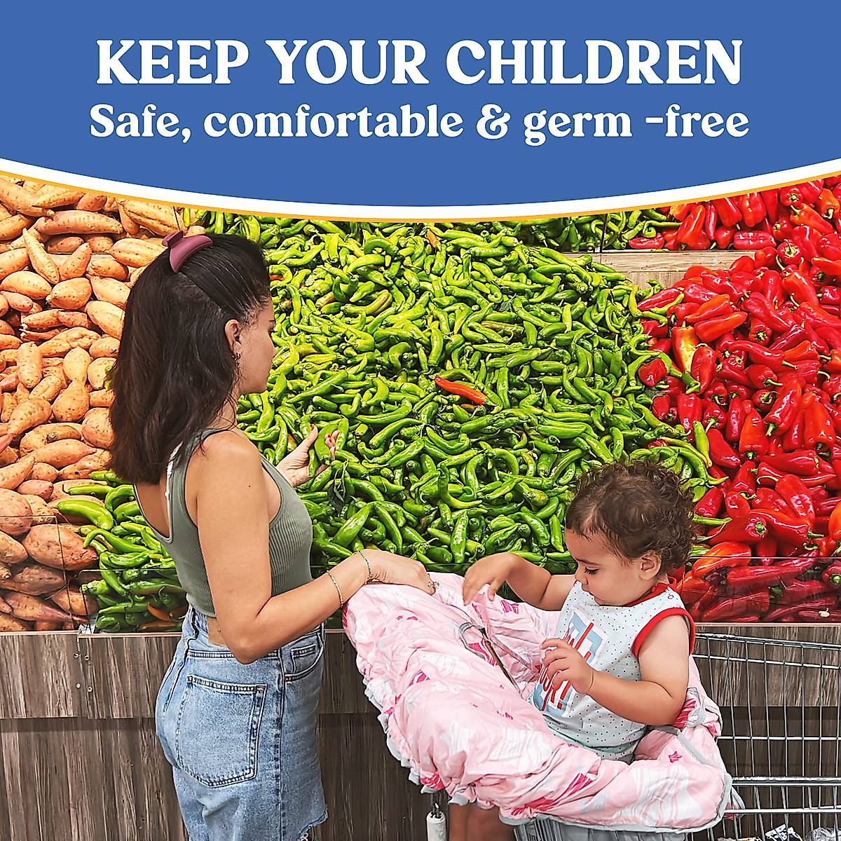 Baby Items: Diaper Bag & Shopping Cart Cover