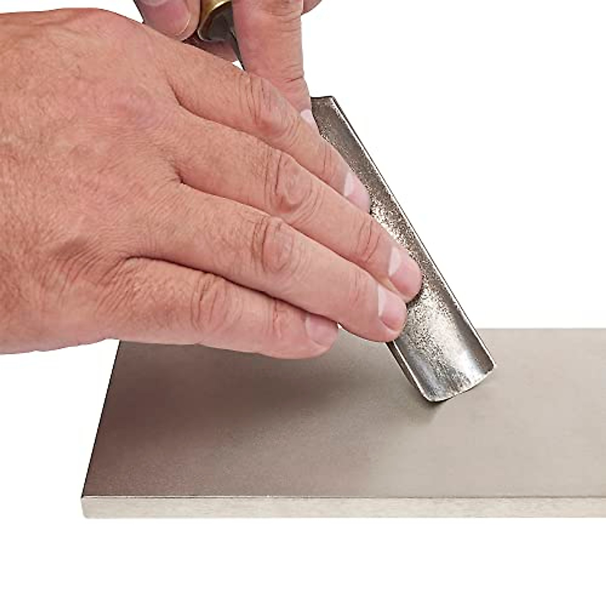 Trend 8-Inch Diamond Sharpening & Flattening Stone, Double Sided (180/600 Grit) Bench Stone with Pouch, Cleaning Block & Non-Slip Mat, DWS/CP8/FX