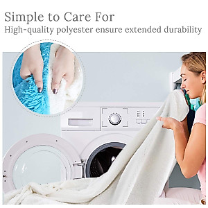 Sleepwish Blue Plush Duvet Cover Set – Violet Faux Fur Bedding, Twin, Full, Queen, and King Size – Bedding Set with Blanket Cover and Two Pillow Shams – Ultra Soft and Comfortable – Cute Room Decor