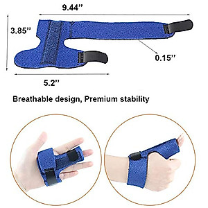 Mcvcoyh Trigger Finger Splint, Finger Knuckle Support Brace, Adjustable Brace for Straightening Curved, Bent, Locked and Mallet Finger Thumb,Ring,Index(Right)