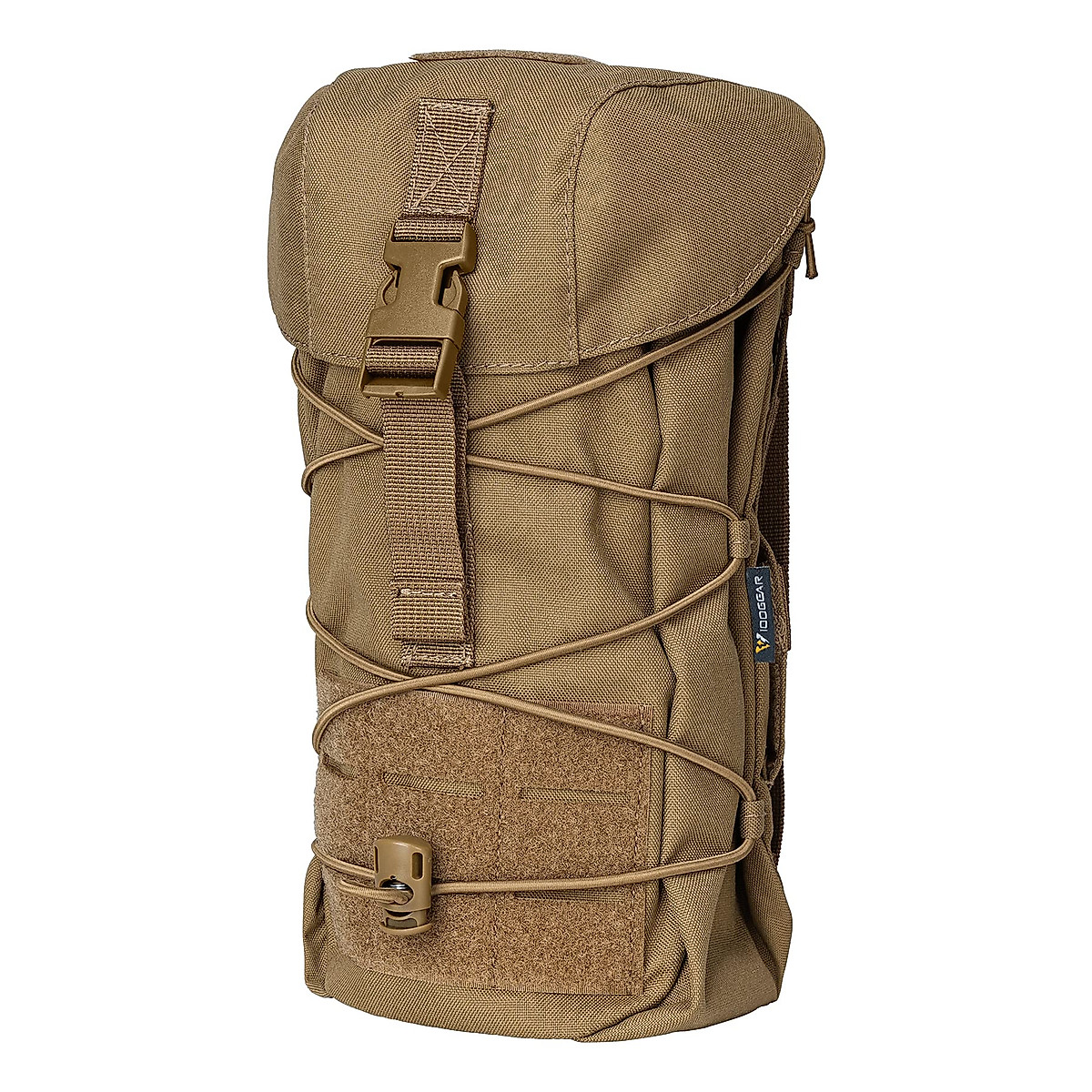IDOGEAR Tactical Pouch Molle Drawstring Magazine Dump Pouch Mag Recycling Pouch Universal Bag (Coyote Brown)