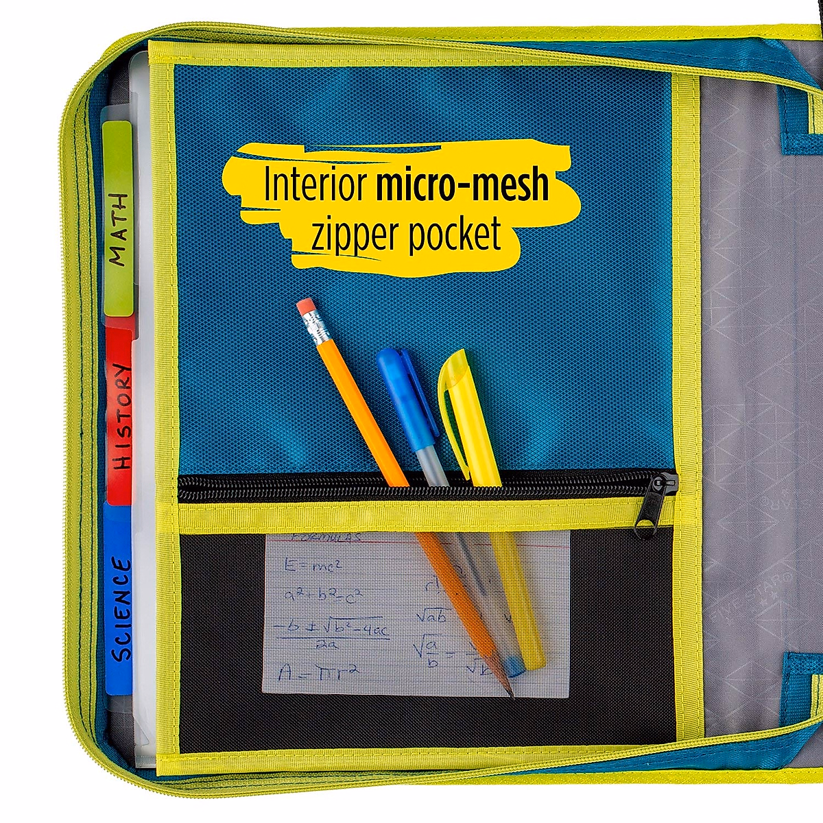 Five Star Zipper Binder, 2 Inch 3 Ring Binder, Removable File Folders, Durable, Color Will Vary, 1 Count (29036)