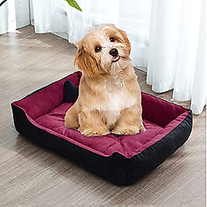 SENNAUX Dog Beds for Small Dogs Rectangle Pet Dog Bed Washable Pet Bed Mattress Comfortable Pet Mat with Anti-Slip Bottom for Dogs Cats & Pets 17.7"x11.8"x6"