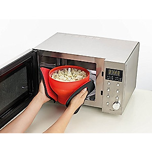 Lekue Microwave Popcorn Popper/ Popcorn Maker, Red