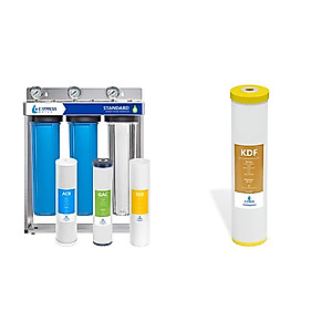 Express Water WH300SCGS Whole House Water Filtration System, Stainless Steel and Express Water Kinetic Degradation Fluxion Replacement Filter