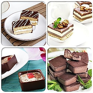 Ocmoiy 3Pcs Silicone Brownie Pan 2" x 2" x 1" Square Chocolate Baking Molds for Brownie Bites, Muffins, Fudges, Truffles, Keto Fat Bombs