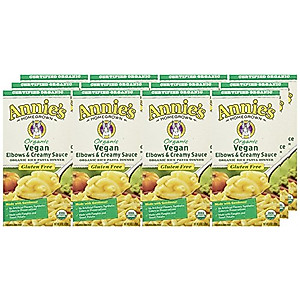 Annie’s Vegan Mac Rice Pasta and Cheddar Flavor Dinner with Organic Gluten Free Pasta, 6 OZ (Pack of 12)