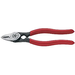 Klein Tools 1104 BX Cable Cutter and All-Purpose Shears for BX Cable, Sheet Metal, Steel Strapping, Bundling Wire, with Stripping Notch