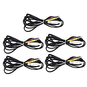 Clip Electrode Wire, Portable Flexible 5pcs Black TENS Electrode Wire for Men Women for Travel