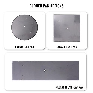 Spotix HPC Rectangle Match Lit Fire Pit Burner Kit (FPSR36X18KIT-LP-MSCB) with 24x12Inch Stainless Steel Burner, Propane, Polished Chrome, with Flange, Key, Valve, Flex Line and Fittings