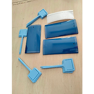 220 Pcs Double Sided Sticky Traps Gnat Killer for Flying Plant Insect Indoor Outdoor Such as Fungus Gnats, Whiteflies, Aphids, Include 200 Twist Ties and 20 Holders, 7.9 x 4 Inches (Blue)