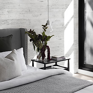 Urban Decor Wall Panels, Easy Peel and Stick self Adhesive Vinyl Tiles for Kitchen Bedroom Doorways Backsplash Planks with Vintage Farmhouse Wood Pattern (Vintage White w/hint of Grey)