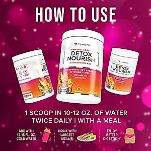 Nourishing Gut Cleanse and Detox Powder - Invigorating Gut Health Powder Detox Drink with Apple Cider Vinegar and Digestive Enzymes for Better Energy Digestion and Bloating Relief for Women and Men