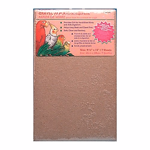 Penn-Plax (BA638 Gravel Paper for Bird Cage, 9-1/2 by 12-Inch