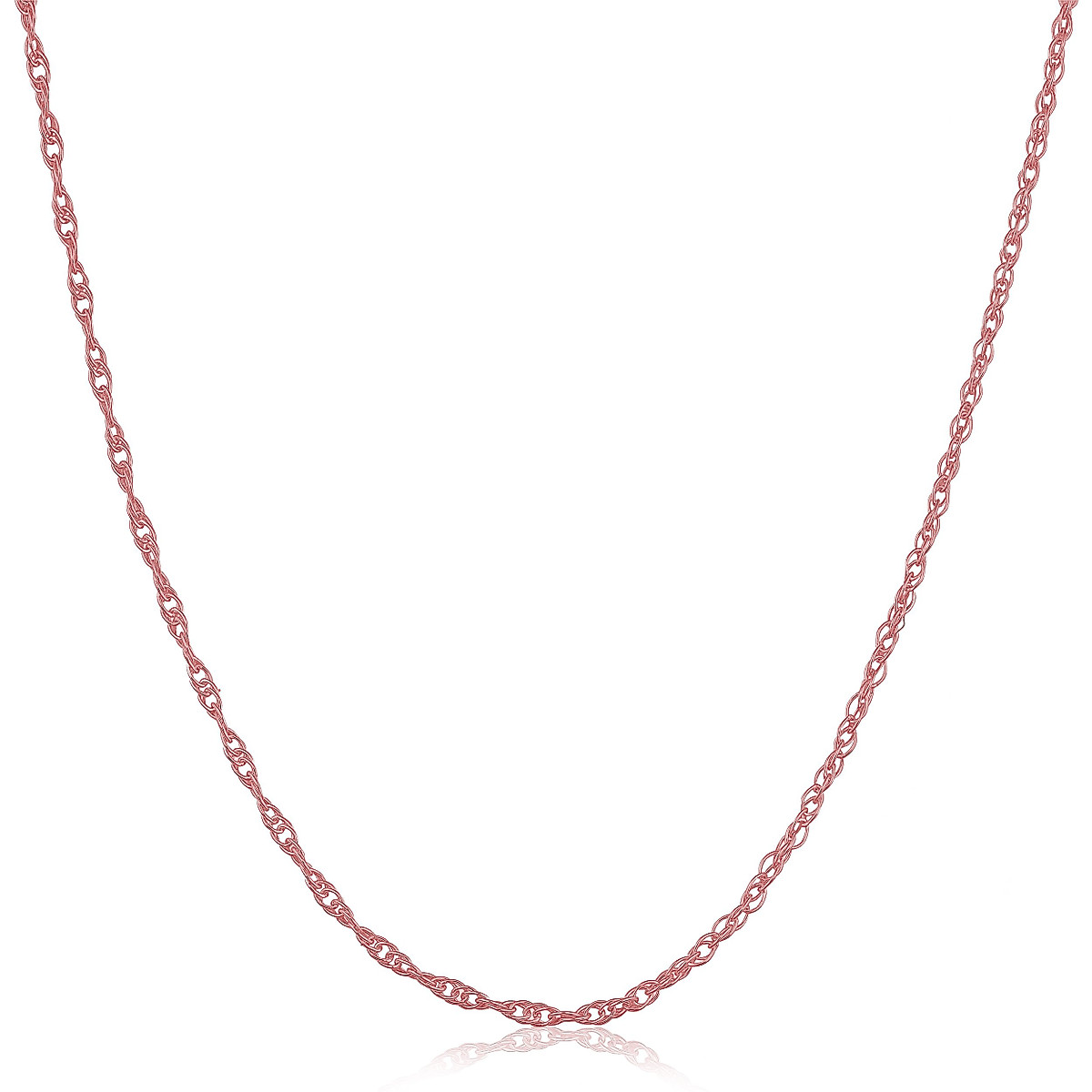 Kooljewelry Rose Gold Plated Sterling Silver Replacement Chain Necklace (1.1 mm, 18 inch)