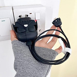 OINbxw case for Samsung 25W USB C Fast Charger, Type C Super Fast Charging Android Phone Charger Cable Silicone Protective Case for Galaxy 25W Power Adapter Charger S23/S22/S21 (Black Knight)