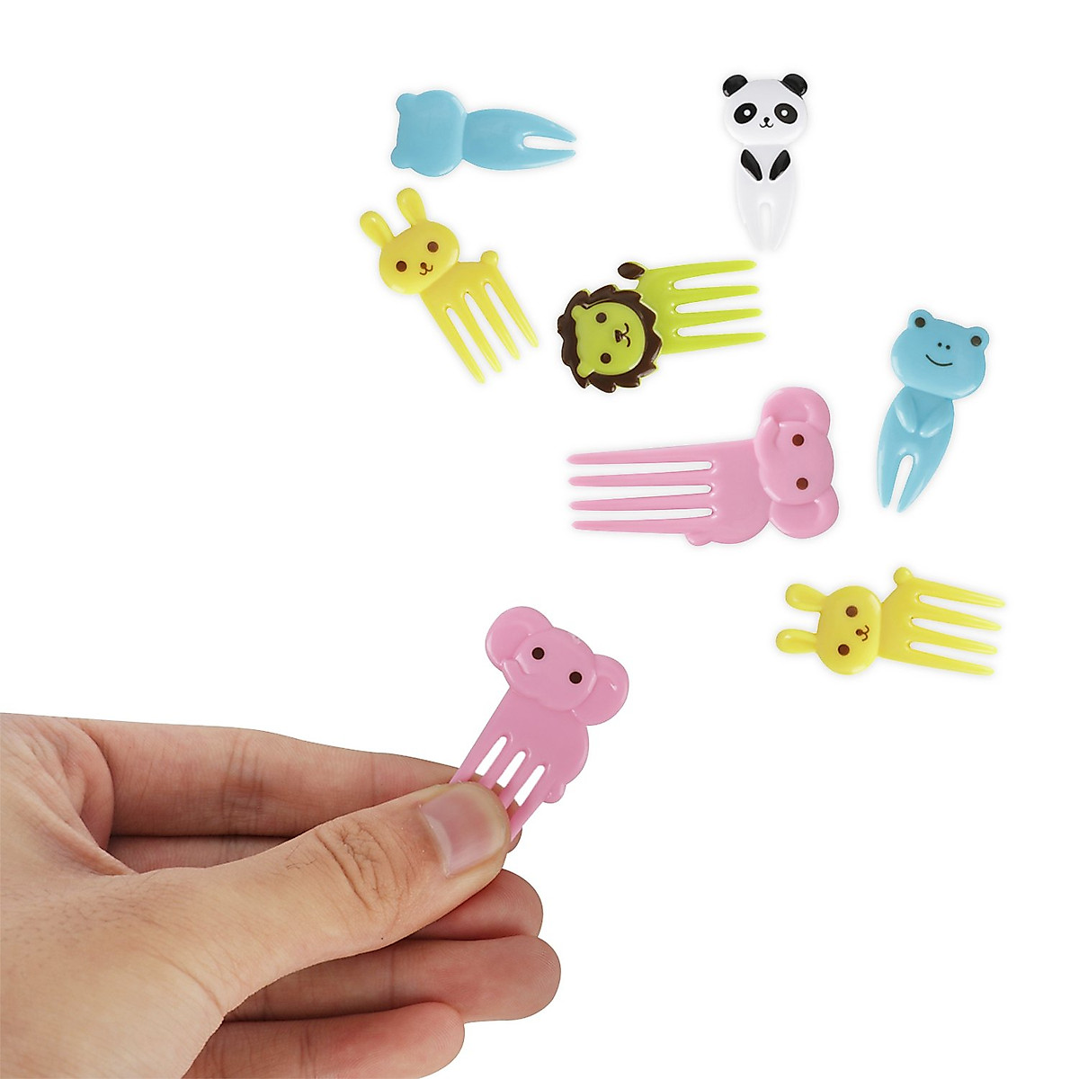 Liangxiang Cute Cartoon Animal Food Fruit Picks Forks Bento Box Lunch Box Decor Pack of 10/8 PCS (Style 1)