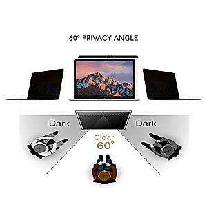 Easy On/Off Magnetic Privacy Screen Filter,with camera slide cover for MacBook Pro 15 inch Touch Bar/Non-Touch Bar- Anti Glare by GeckoCare (15-inch MacBook Pro Late 2016 Including Touch Bar)