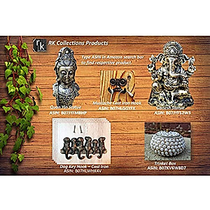 Cast Iron Dog Key Holder for Wall/Dog Key Hook/Rack. Perfect for Dog leashes, Keys, Coats, Bags, Towels, Scarfs & More. Decorative Dog Tail Hanger. (Antique Copper Finish)