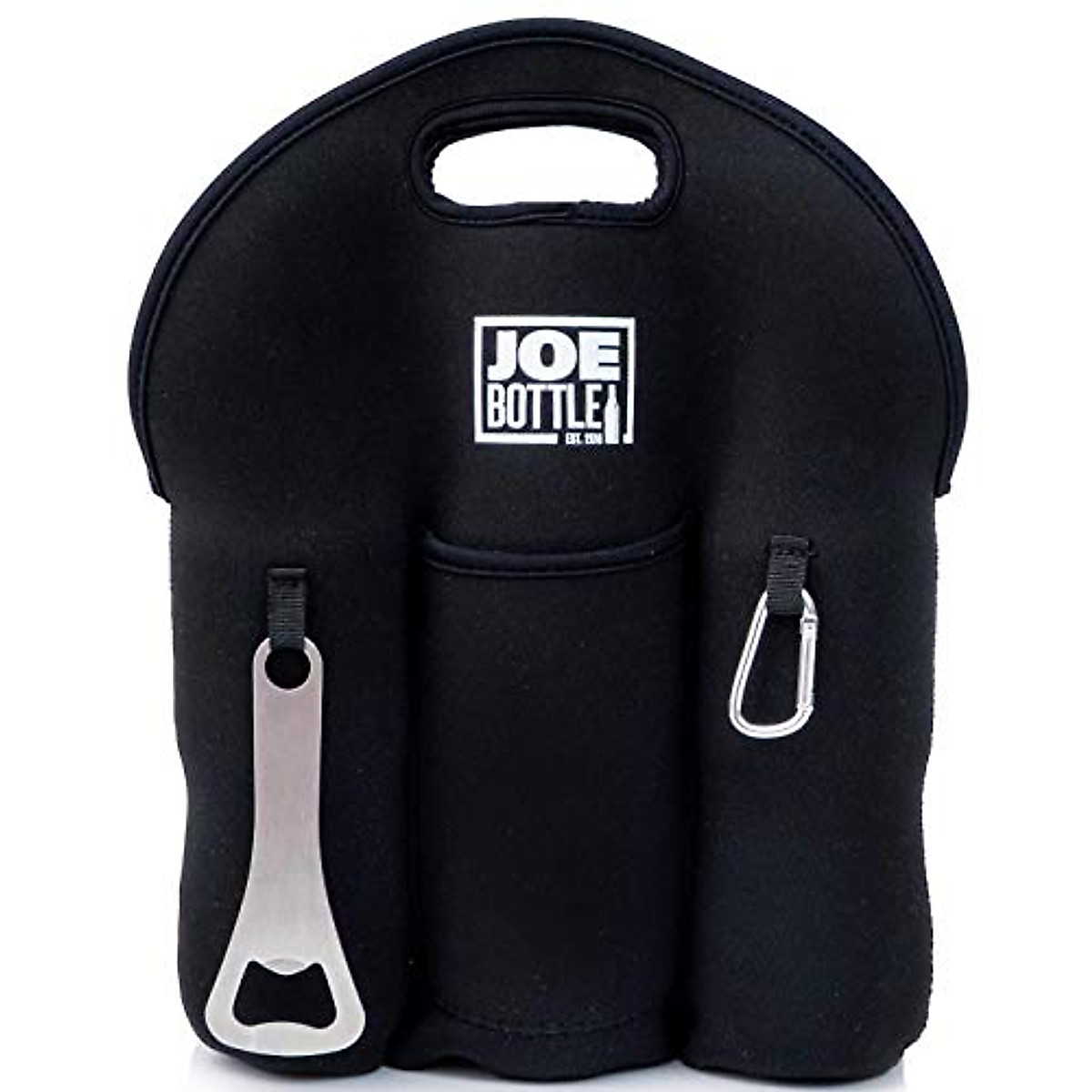 Joe Bottle 6 Pack Beer Bottle Carrier Bag | Six Pack Beer Tote with Bottle Opener | Insulated Beer Bottle Cooler | Craft Beer Gift | Protective Neoprene Beer Holder