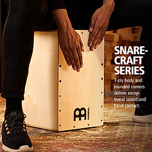 Meinl Cajon Box Drum with Internal Snares - MADE IN EUROPE - Baltic Birch Wood, Snarecraft Series, 2-YEAR WARRANTY (SC100B)