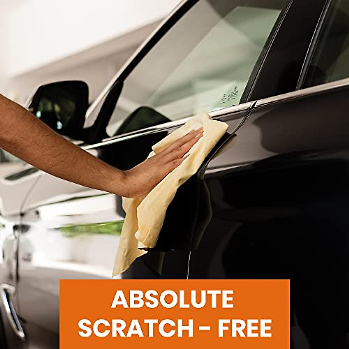 Leather Nomads Car Chamois - 4 Sqft Chamois | Real Chamois Natural Leather | Durable & Multipurpose | Fast Drying Lint Free Cleaning Chamois Leather Cloth