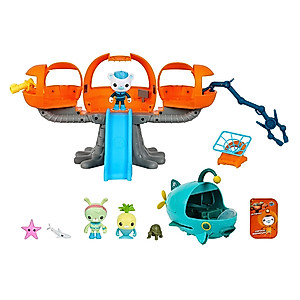 Octonauts Octopod Playset | 8 Pieces Including Deep Sea Captain Barnacles & Gup A, Multicolor, 5.12 x 15.5 x 8.5 inches