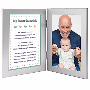 Poetry Gifts Grandchild Gift, Grandson or Granddaughter Frame From Grandparent, Add 4x6 Inch Photo
