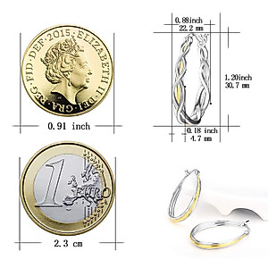 YFN Hoop Earrings for Women Enternity Celtic Knot Hoops Earrings 925 Sterling Silver Polished Irish knot Circle Hoop Jewelry for Women