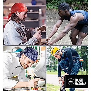 Cooling Helmet Liners - Do Rag Skull Caps for Men - Cooling Head Wraps, Hard Hat Liner - Motorcycle Pirate Bandana