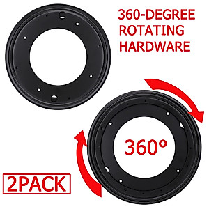 CEE 2Pack 12inch Round Lazy Susan Turntable Bearing Plate 516” Thick Lazy Susan Hardware, Rotating Swivel Plate with 1000 lb Load Capacity, Lazy Susan Turntable Base for Serving Tray, Table, Kitchen