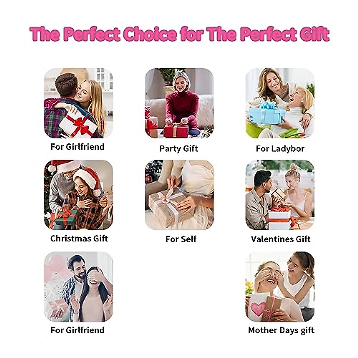 cnskoe Pink Earrings for Women Dangling Barbie Earings Dangle Heart Rectangle Dangle Tassel Lightweight Statement Jewelry （6 Pairs）