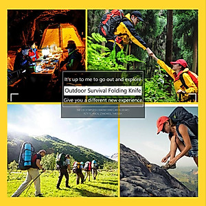 Piewry AK47 Flipper Pocket Knife, Portable Flipper Pocket Knife With Flashlight for Men, 8.5 inch Stainless Steel, Wooden handle, Flipper Pocket Knives for Hiking, Outdoor, Camping, Mens Gift