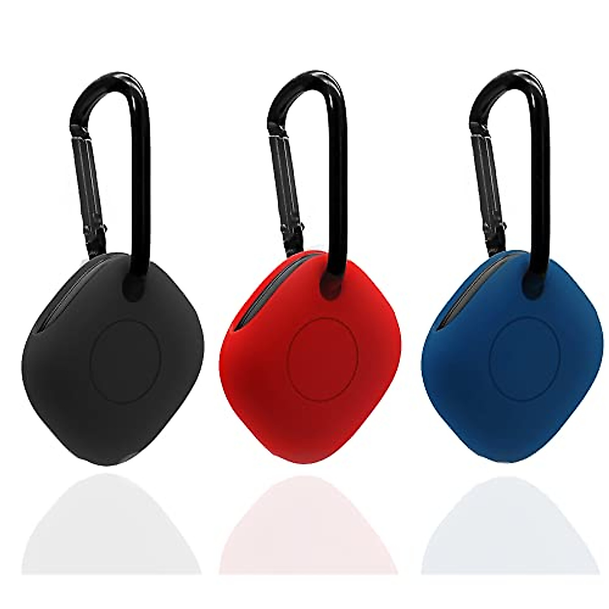 SKZIRI 3in1 for Galaxy SmartTag and Smarttag+ Plus Tracker Locator Case Cover Set Skin with Keychain Anti-Scratch Lightweight Soft Protective Sleeve Skin Cover