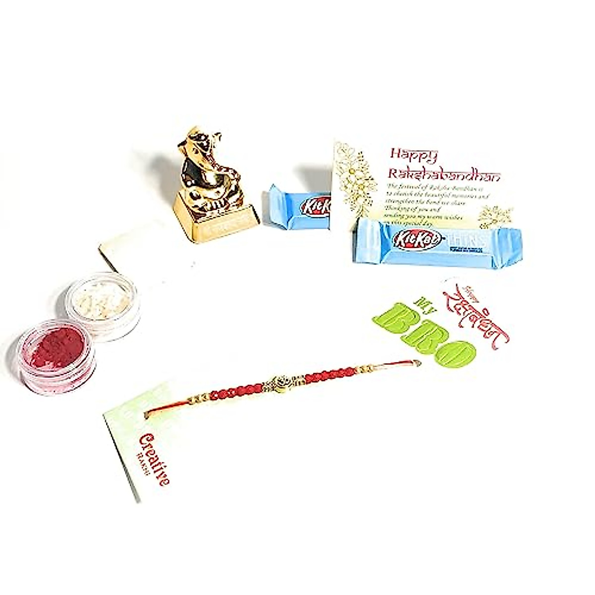 Rakhi Gift Set (Om&RedBeads)