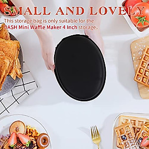 Storage Bag Compatible with DASH Mini Waffle Maker 4 Inch,Carrying Bag for Mini Waffle Maker Dust-proof Cover Organizer Bag for Dash Waffle Maker (Bag Only)