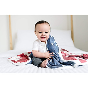 Copper Pearl Three-Layer Baby Blanket: Soft Baby Quilts for Boys and Girls | Breathable, Cozy, Toddler Blanket | Baby Quilt for Newborns | 46x46 Premium Polyester/Rayon | Patriot