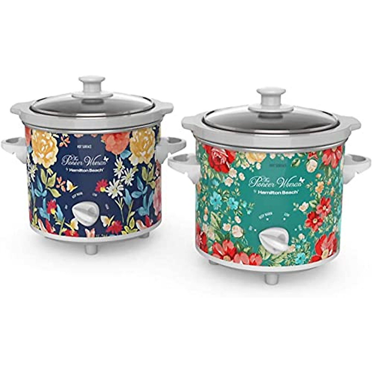 Pioneer Woman 1.5 Quart Slow Cooker (Set of 2) Fiona Floral/Vintage Floral | Model# 33016 by Hamilton Beach (2)