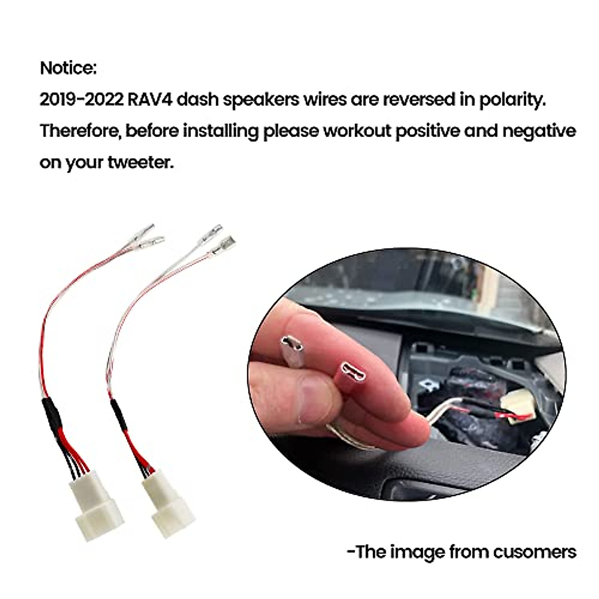 RED WOLF Car Front Door Pro Tweeter Speaker Wiring Harness for 2008-2022 Toyota RAV4 Camry 4Runner Highlander Scion, 2010-2019 Subaru Forester WRX Outback Factory Speaker Replacement Adapter Connector