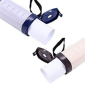 2-Pack Extendable Poster Tubes Expand from 24.5” to 40” with Shoulder Strap | Carry Documents, Blueprints, Drawings and Art | Creamy White and Violet Portable Round Storage Cases with Lids and Labels