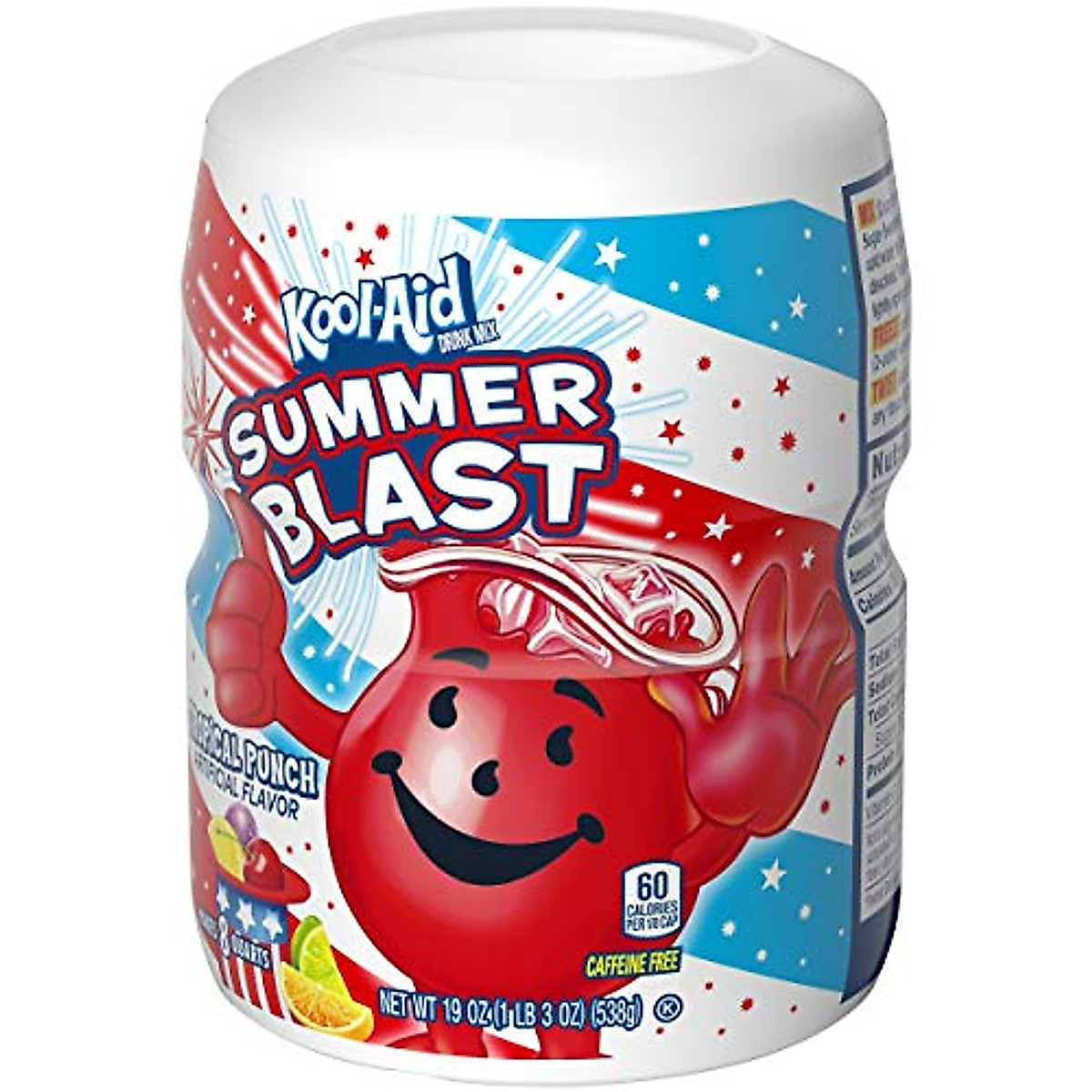 Kool-Aid Summer Blast Tropical Punch Flavored Powdered Drink Mix (19 oz Canister)