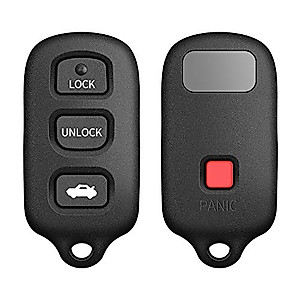 KRSCT Fit for 3-Buttons Keyless Car Entry Smart Replacement Key Fob Toyota Avalon 1998-2004/ Toyota Solara 1998-2004 Key2 (FCC ID: HYQ12BBX)