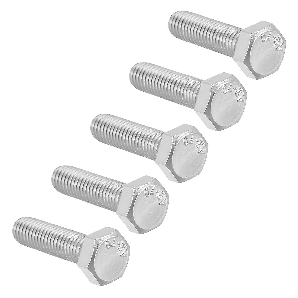 uxcell M8x30mm Hex Bolts 304 Stainless Steel Hexagon Screw Bolt 5pcs