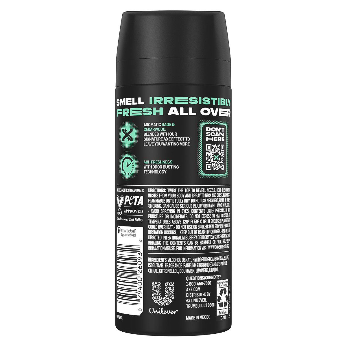 AXE Apollo Body Spray Deodorant Sage & Cedarwood for Long-Lasting Odor Protection, Deodorant for Men Formulated Without Aluminum 4.0 oz