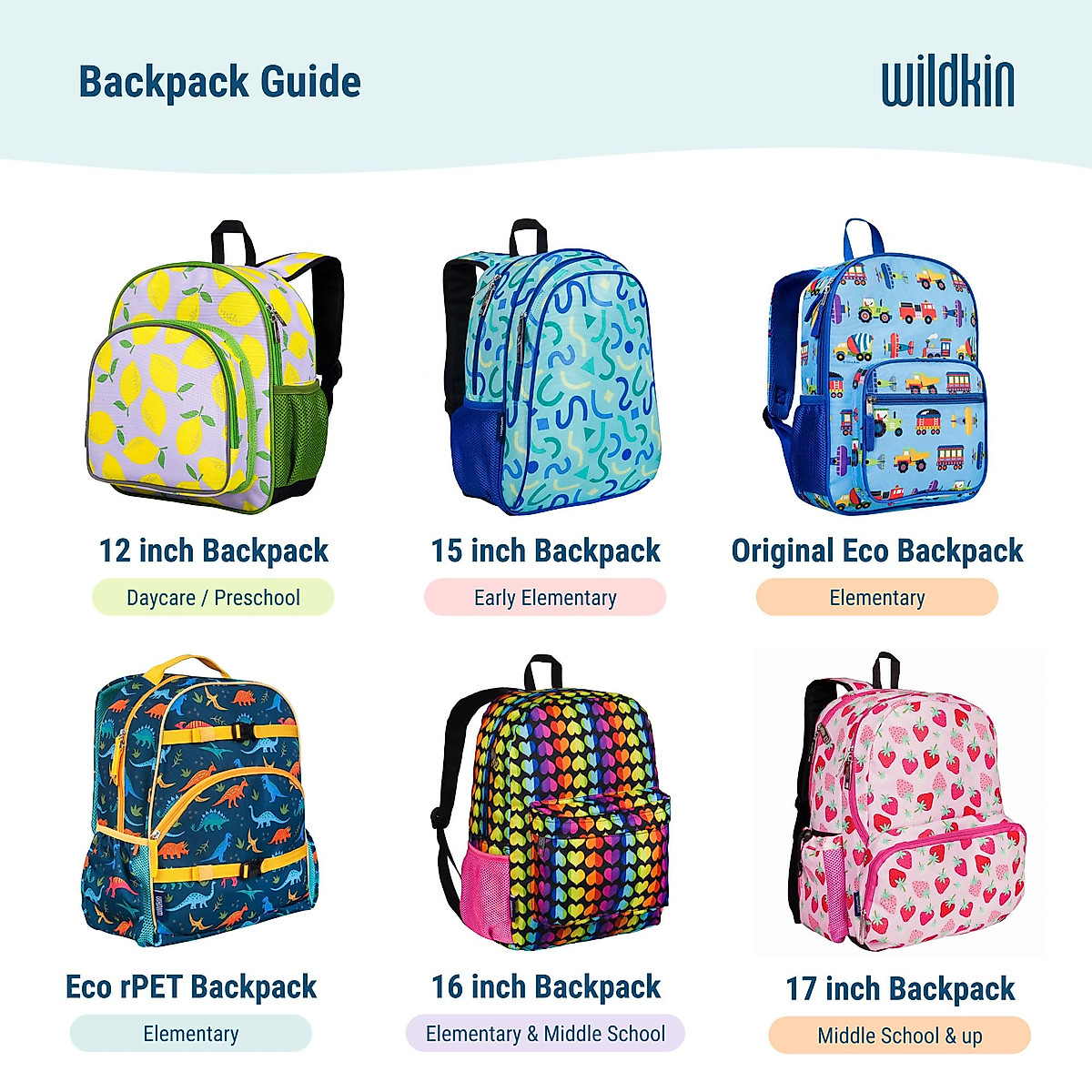Wildkin 15-Inch Kids Backpack for Boys & Girls, Perfect for Early Elementary, Backpack for Kids Features Padded Back & Adjustable Strap, Ideal for School & Travel Backpacks (Unicorn)