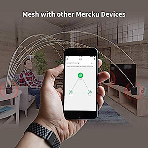 Mercku WiFi Router for Wireless Internet & Mesh Wi-Fi System up to 3,000 Sq. Ft. Wi-Fi Mesh Network System - M2 Queen App/Website Control Can Add M2 Routers as Mesh Systerm