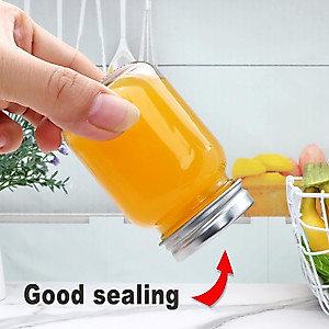 Accguan 2oz Mason Jars,Ginger Shots Bottles with Silver Lids,Glass Yogert Jars,Candle Jar,Honey,Jam,Jelly,Spice,Wedding Favors,Shower Favors(48pcs)